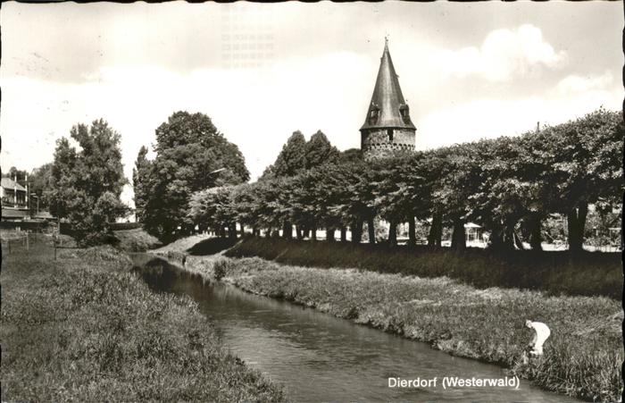 5419 DIERDORF, Uhrturm Nr. 336697547 - oldthing: Ansichtskarten ...