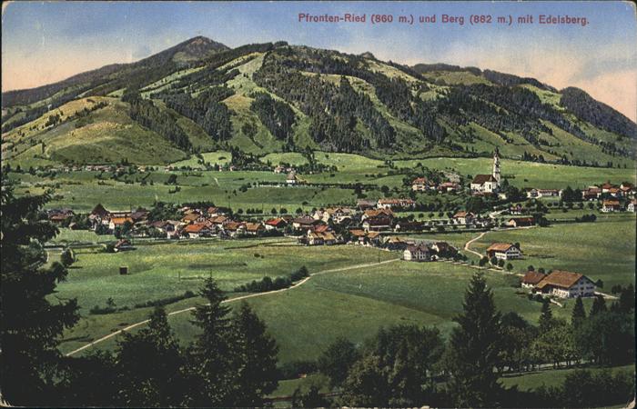 Ried Pfronten Panorama mit Berg und Edelsberg Allgaeuer Alpen Kat ...