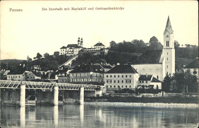 Passau Innenstadt mit Mariahilf Gertraudenkirche Kat. Passau Nr ...