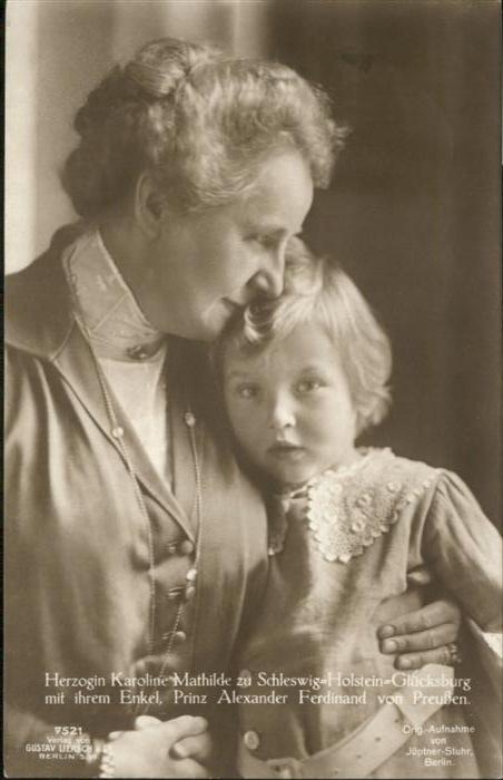 Adel Preussen Herzogin Karoline Mathilde zu Schleswig-Holstein ...