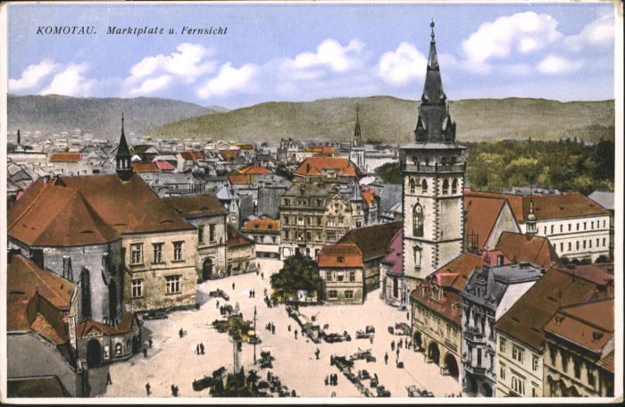 Komotau Marktplatz Kirche * Nr. wu91289 - oldthing Ansichtskarten ...