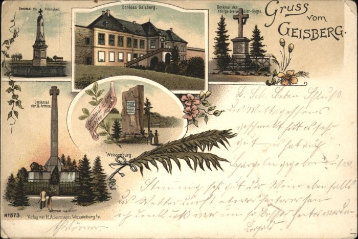 Weissenburg Schloss Geisberg x Nr. ww80262 - oldthing: Ansichtskarten ...