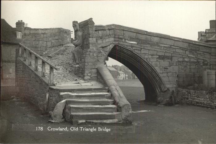 Crowland Old Triangle Bridge Kat. South Holland Nr. wz91839 - oldthing ...