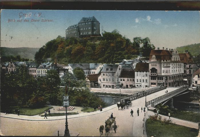 Greiz Thueringen Heinrichsbruecke Elster Oberes Schloss Denkmal ...
