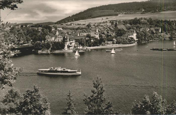 Bleilochtalsperre Stausee Saalburg Schiffe Kat. Schleiz Nr. dd37349 ...