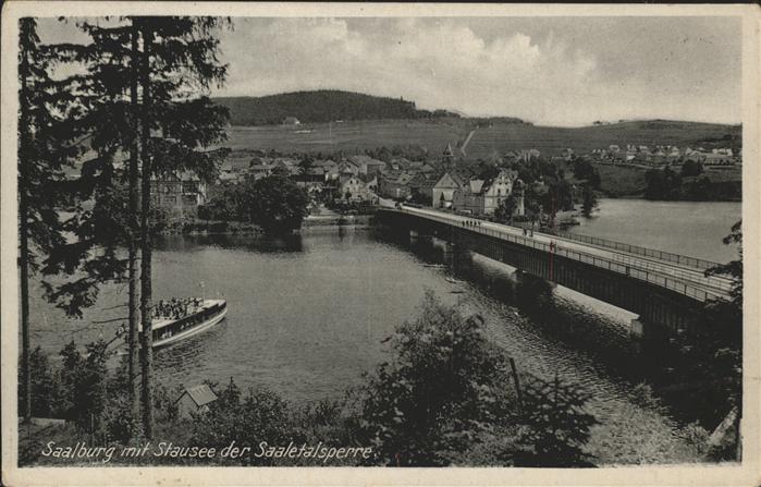 Saalburg Saale Stausee Bruecke Saaletalsperre Kat. Saalburg Ebersdorf ...