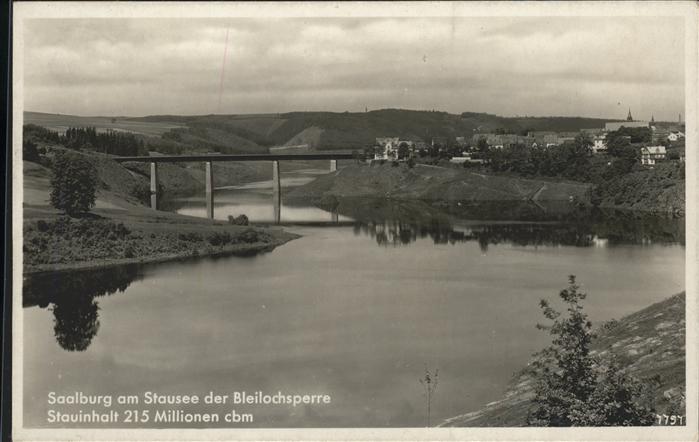 Saalburg Saale Stausee Bleilochtalsperre Bruecke Kat. Saalburg ...