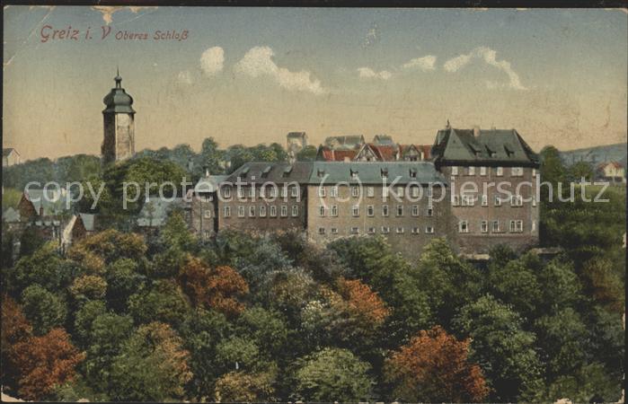 Greiz Thueringen Oberes Schloss Kat. Greiz Nr. dg15352 - oldthing ...