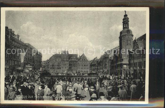 Leipzig Markt waehrend der Mustermesse (Mit sauberem Sonderstempel) Kat ...