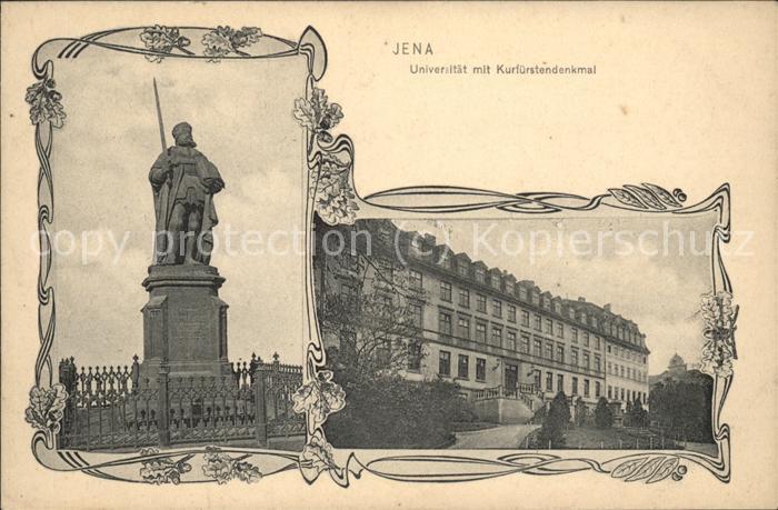 Jena Universitaet mit Kurfuerstendenkmal Kat. Jena Nr. dg16697 ...