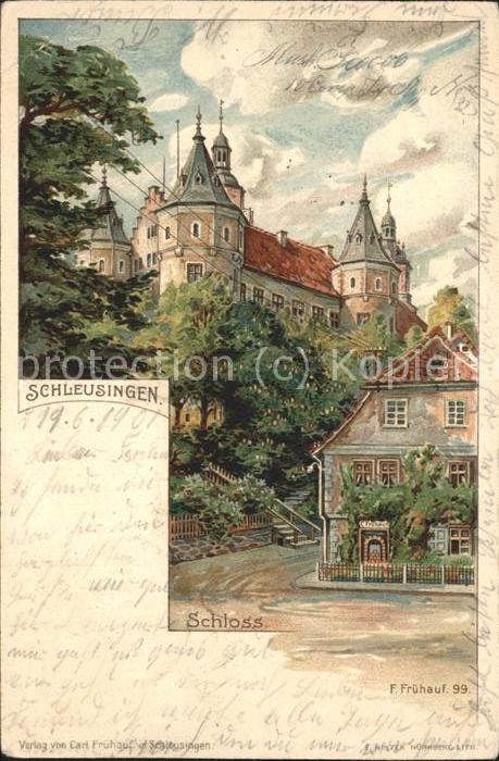 Schleusingen Schloss Kuenstlerkarte.. | Ansichtskarten günstig
