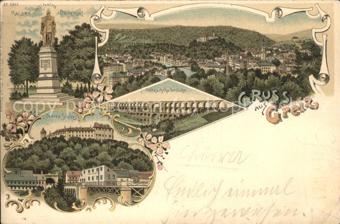 Greiz Thueringen Kaiser Wilhelm Denkmal Oberes Schloss Kat. Greiz Nr ...