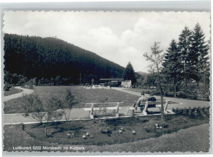 AK / Ansichtskarte Morsbach Sieg Rathaus Teilansicht Kurpark Hallenbad ...