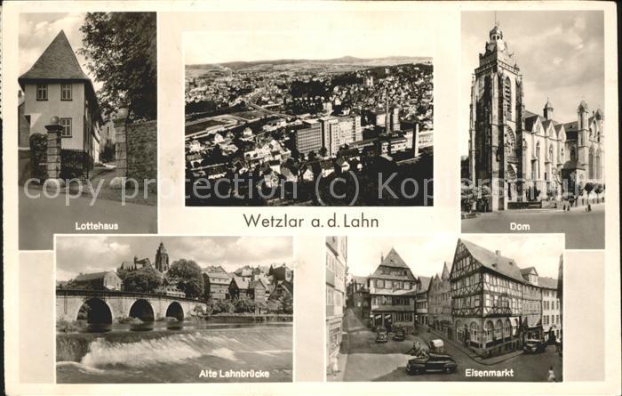 AK / Ansichtskarte Wetzlar Domtreppe Stadtblick Lottehaus Alte ...