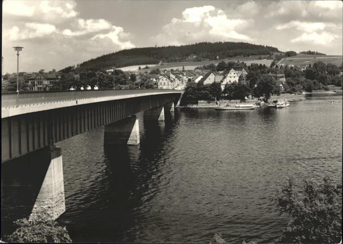Saalburg Saale am Stausee Bleiloch Saaletalsperre Neue Bruecke Kat ...