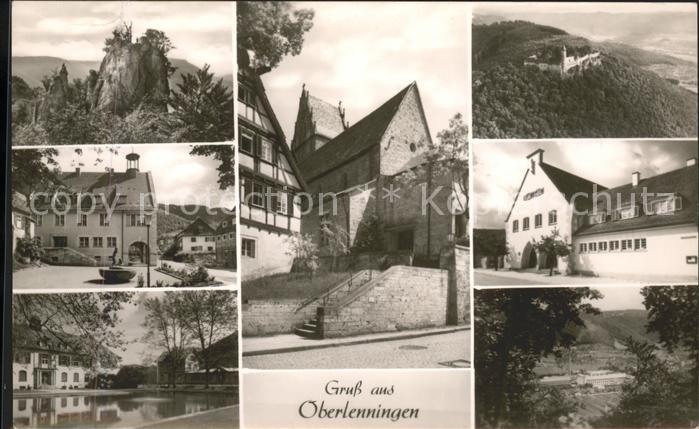 Oberlenningen Bahnhofswirtschaft Burg Ortsansichten Kat. Lenningen Nr ...