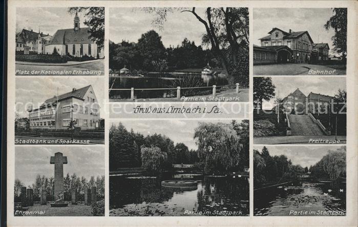 Limbach Sachsen Bahnhof u.Ehrenmal | Ansichtskarten günstig