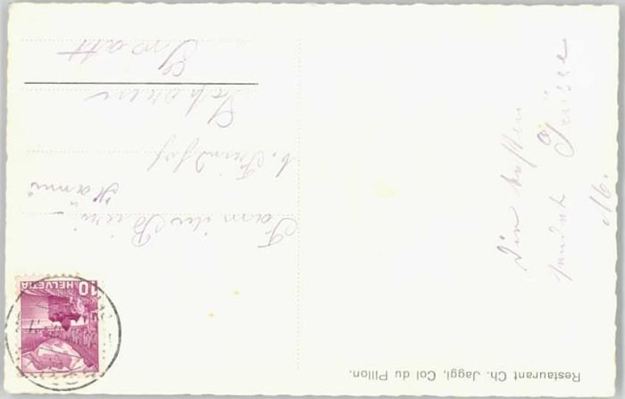 Col du Pillon Col du Pillon Restaurant Ch. Jaggi x / Pillon, Col du /Rg ...