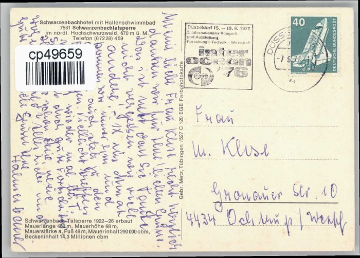 Schwarzenbachtalsperre Schwarzenbachtalsperre Hotel x / Forbach ...