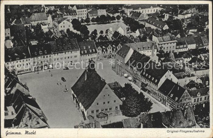 Grimma Markt Fliegeraufnahme /.. | Ansichtskarten günstig