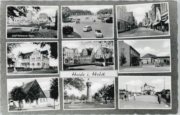 Heide Holstein Heide Wasserturm Bahnhof Meisterschule x / Heide ...