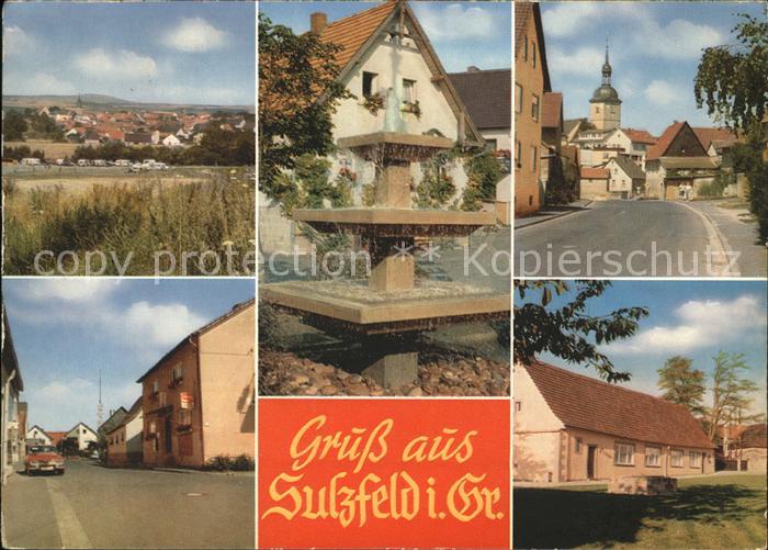 Sulzfeld Grabfeld Teilansichten Brunnen Ortsstrasse Kat. Sulzfeld Nr ...