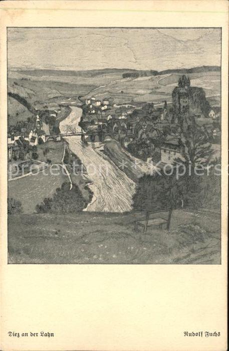 Diez Lahn Rudolf Fuchs Kuenstlerkarte Kat. Diez Nr. hf15536 - oldthing ...