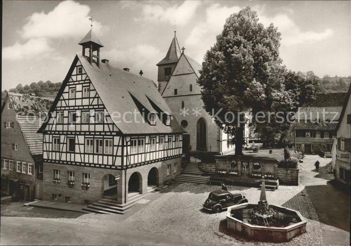 Haiterbach Rathaus Kirche Kriegerdenkmal Brunnen Luftkurort Schwarzwald ...