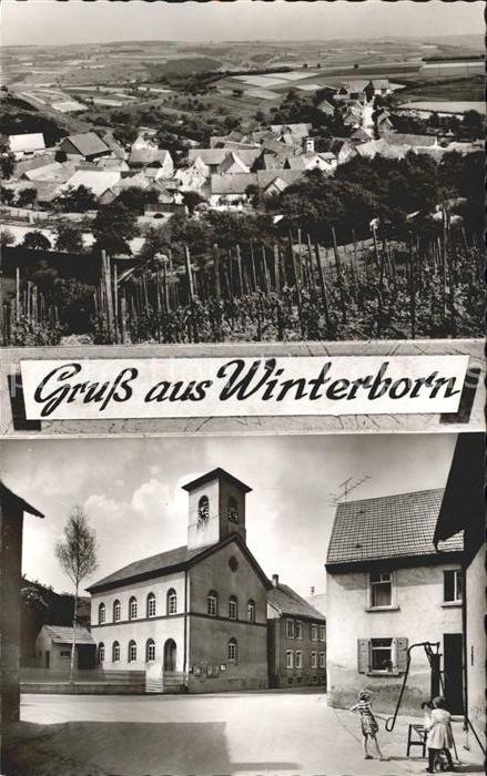 Winterborn Pfalz Kirche Ortsansicht Kat. Winterborn Nr. dk15303 ...