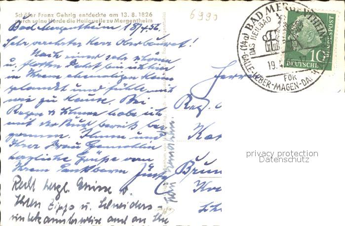 Bad Mergentheim Karlsquelle Schaefer Gehrig Denkmal Wandelhalle im ...