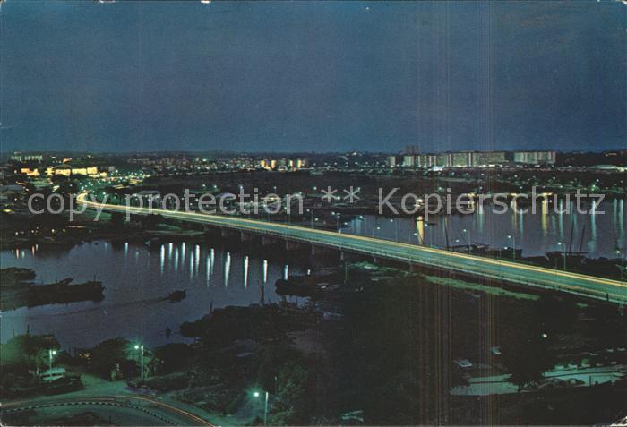 Singapore Night view of Merdeka Bridge Kat. Singapore Nr. ka28872 ...