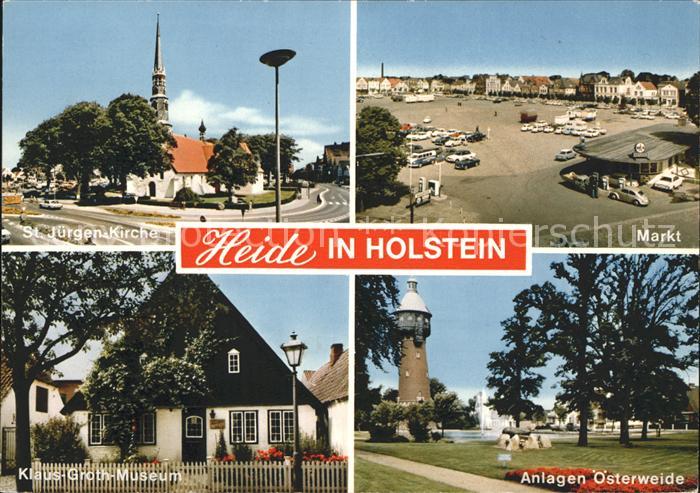 Heide Holstein St Juergen Kirche Markt Anlagen oesterweide Turm Klaus ...