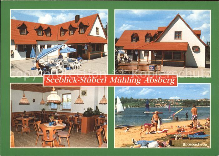 Absberg Seeblick Stueberl Muehling Terrasse Gastraum Brombachsee Kat ...