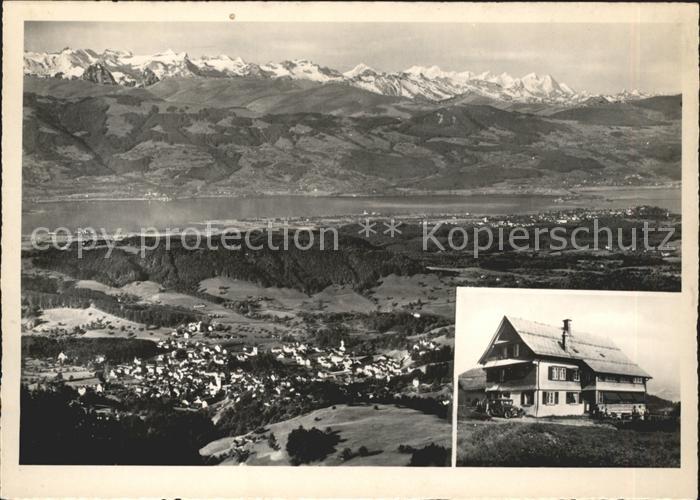 Wald ZH Alp Scheidegg Gasthaus Kurhaus Panorama Blick gegen Urneralpen ...