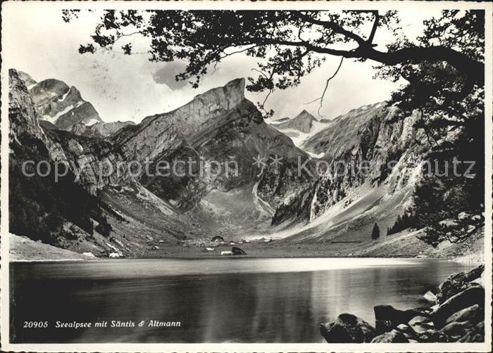 Seealpsee mit Saentis und Altmann.. | Ansichtskarten günstig
