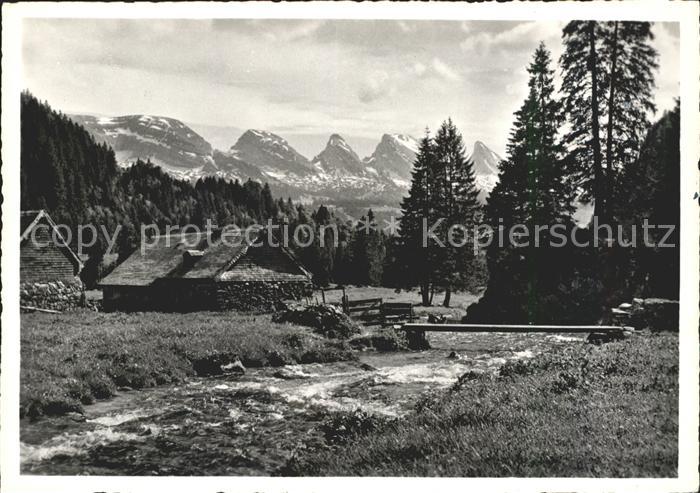 Unterwasser Toggenburg Aelpli mit Churfirsten Appenzeller Alpen Kurgebiet Obertoggenburg Kat ...