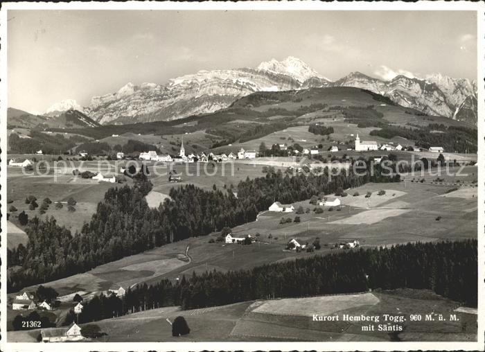 Hemberg SG Panorama mit Saentiskette Appenzeller Alpen / Hemberg /Bz ...