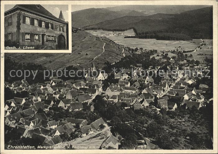 Ehrenstetten Fliegeraufnahme Gasthaus zum Loewen / Ehrenkirchen ...