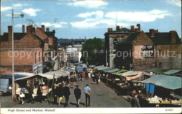 Walsall High Street and Market Kat. Walsall Nr. st84269 - oldthing ...
