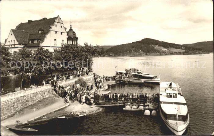 Bleilochtalsperre Stausee Saalburg Schifffahrt HO Hotel Kranich Kat ...