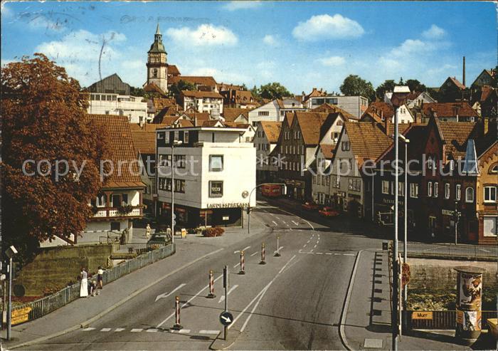 Backnang Aspacher Bruecke Rathaus Stadtturm Kat. Backnang Nr. kf17194 ...
