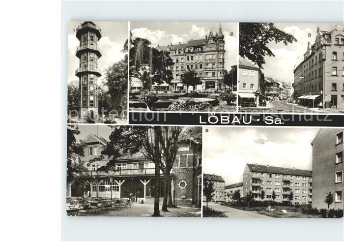 Loebau Sachsen Aussichtsturm Loebauer Berg Gruenanlage Karl Marx Platz ...