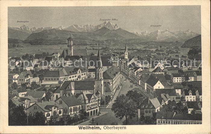 Weilheim Oberbayern Zugspitze / Weilheim i.OB /Weilheim-Schongau LKR Nr ...