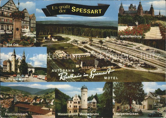 Frammersbach Sehenswuerdigkeiten im Spessart Autobahn Rasthaus Kat ...