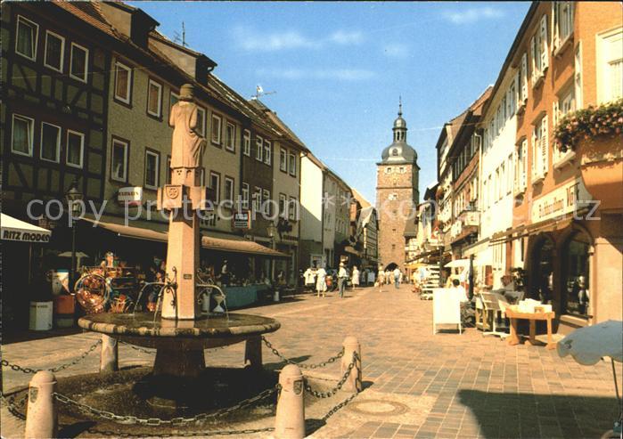 Buchen Baden Altes Rathaus mit Pilgrim von Buchheim Brunnen Kat. Buchen ...