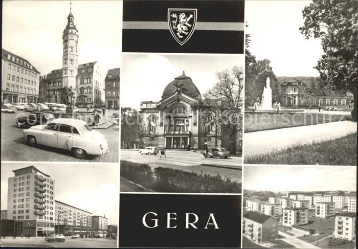 Gera v. 1970 Strasse der Republik,Marktplatz,Theater,Bergarbeiter ...