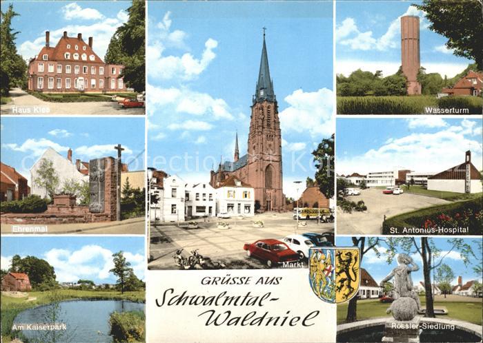 Waldniel Markt Wasserturm St Antonius Hospital Ehrenmal Kat. Schwalmtal ...
