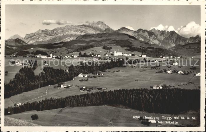 Hemberg SG Panorama Kurort mit Saentiskette Appenzeller Alpen / Hemberg ...