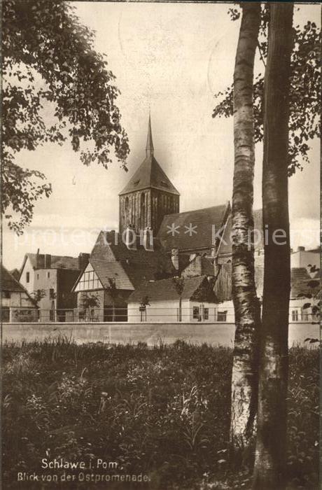Schlawe Pommern Blick von der Ostpromenade / Slawno / Nr. bx03677 ...
