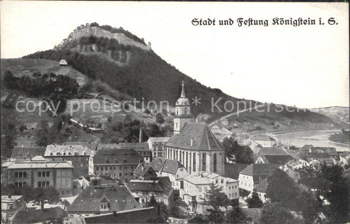 Koenigstein Saechsische Schweiz Festung Kirche Kat. Koenigstein ...